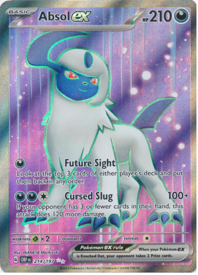Absol ex 214/197 - Full Art Ultra Rare - Scarlet & Violet Obsidian Fla ...