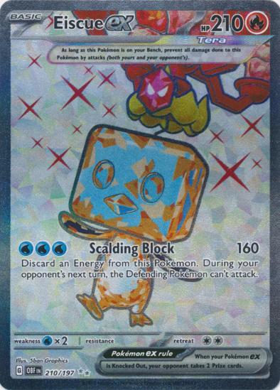 Eiscue ex 210/197 - Full Art Ultra Rare - Scarlet & Violet Obsidian Fl ...