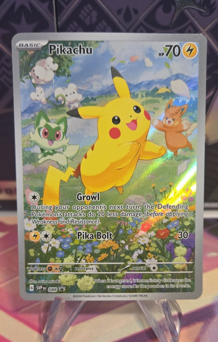 Pikachu SVP 088 - Illustration Rare - Scarlet & Violet Black Star Prom ...